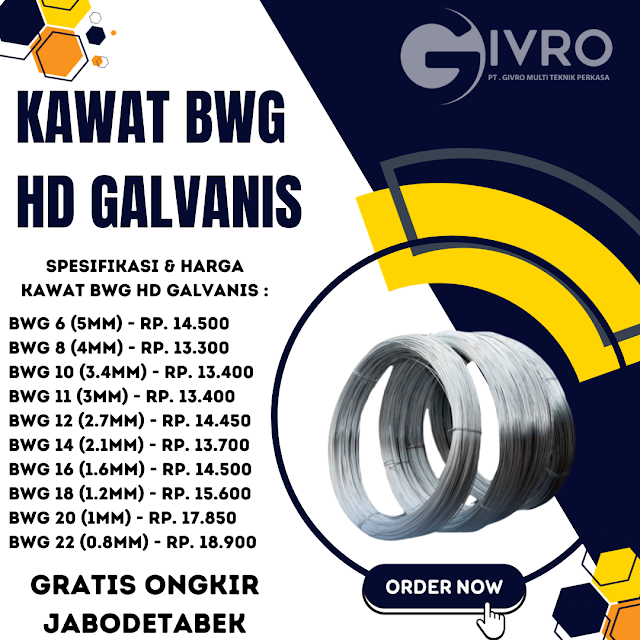 Distributor Kawat BWG Galvanis Jawa Barat - Jual Pagar BRC